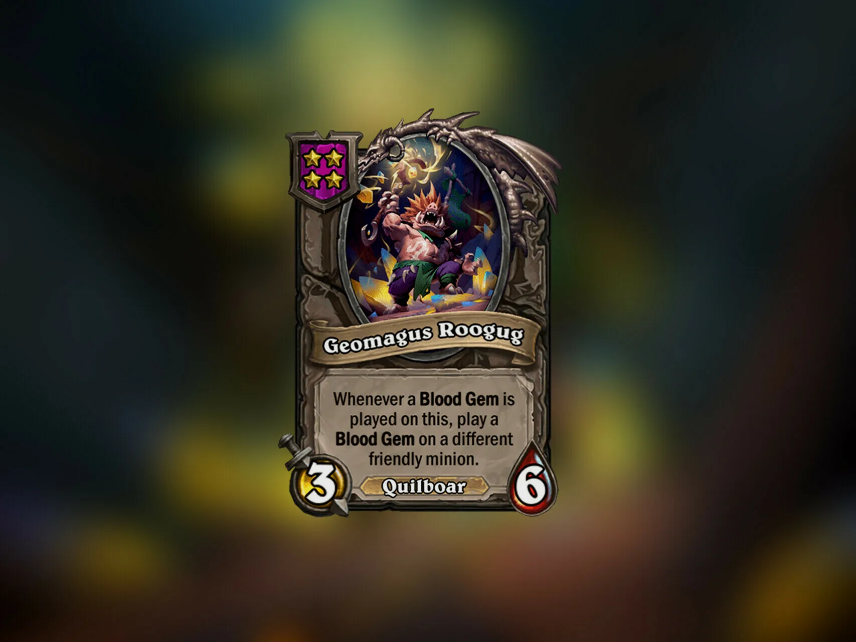 更新一个炉石卡插 野猪人Geomagus Roogug 有人知道它哪个区域的boss吗？ 高地还是沼... | 机组 | 机核 GCORES